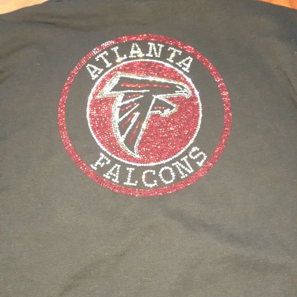 Hanes | Jackets & Coats | Custom Rhinestone Atlanta Falcons Hoodie ...